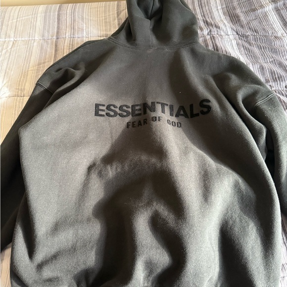 Essentials | Sweaters | Essentials Fear Of God Hoodie In Olive Green ...